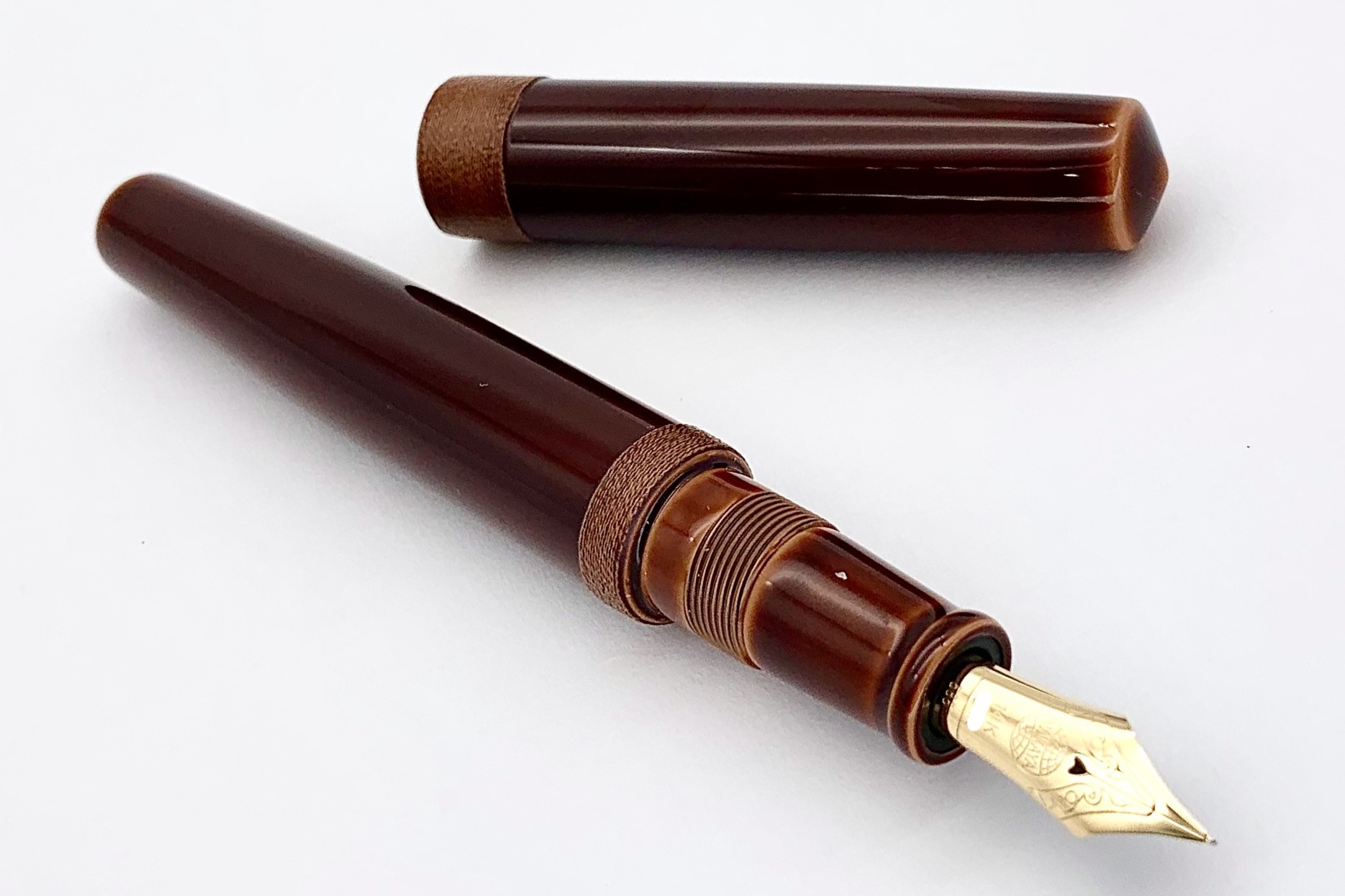 Nakaya Piccolo Long Cigar Toki-Tamenuri String-Rolled Model Fountain Pen